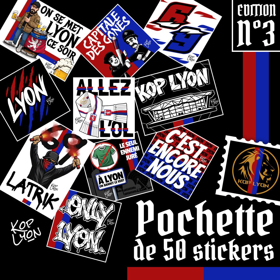 Pochettes et pack de stickers édition 3 - Kop Lyon - Seulement 6,50€